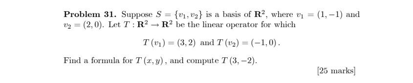 Solved Problem 31. Suppose \\( S=\\left\\{v_{1}, | Chegg.com