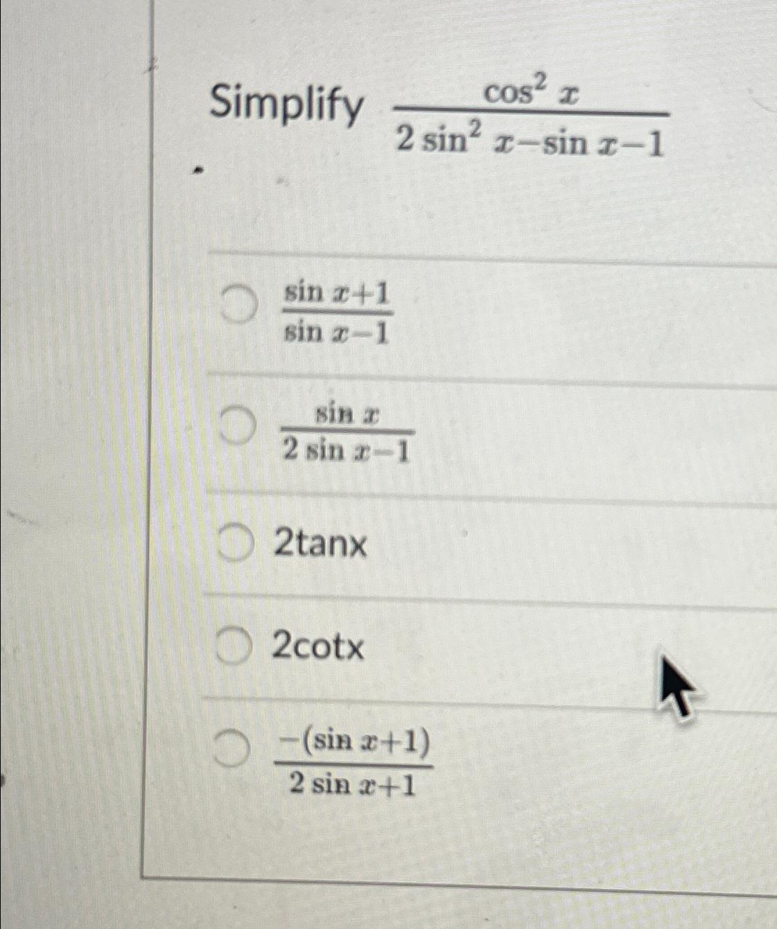 Solved Simplify | Chegg.com