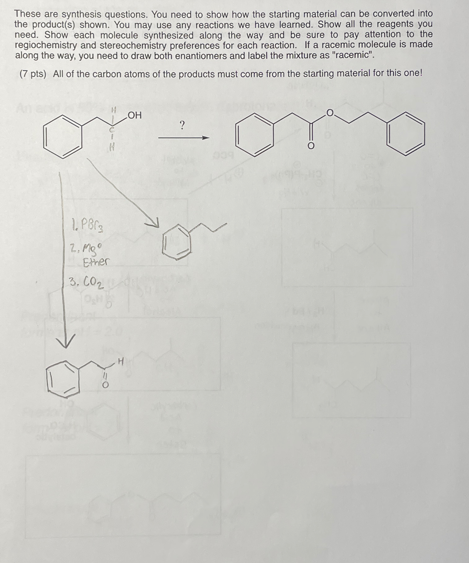 Solved These are synthesis questions. You need to show how | Chegg.com