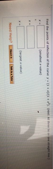 Solved Find the points of inflection of the curve y = (1 + | Chegg.com