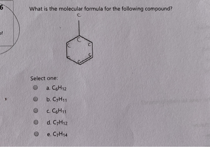 Solved What is the molecular formula for the following | Chegg.com