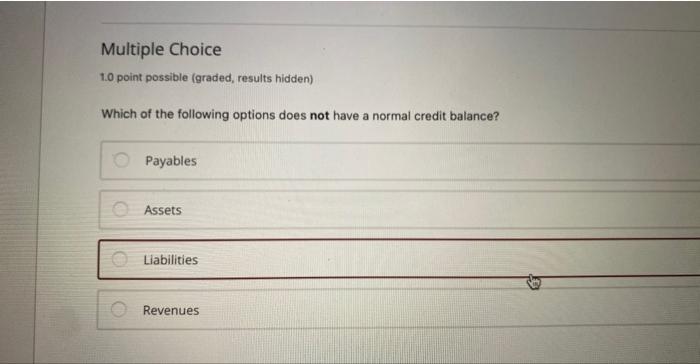 Solved Multiple Choice 1.0 point possible (graded, results | Chegg.com