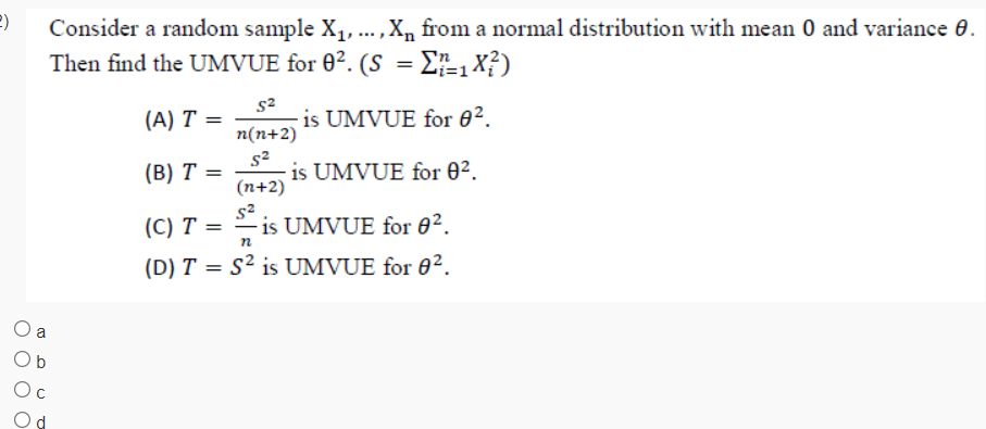 Solved Consider a random sample x1,dots,xn ﻿from a normal | Chegg.com