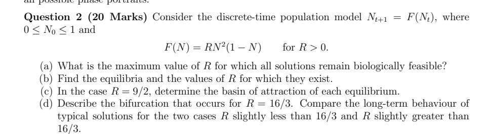 Question 2 (20 Marks) Consider the discrete-time | Chegg.com