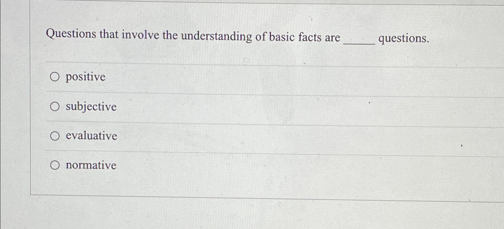 Solved Questions that involve the understanding of basic | Chegg.com