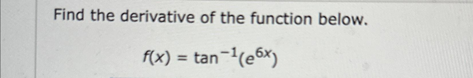 Solved Find the derivative of the function | Chegg.com