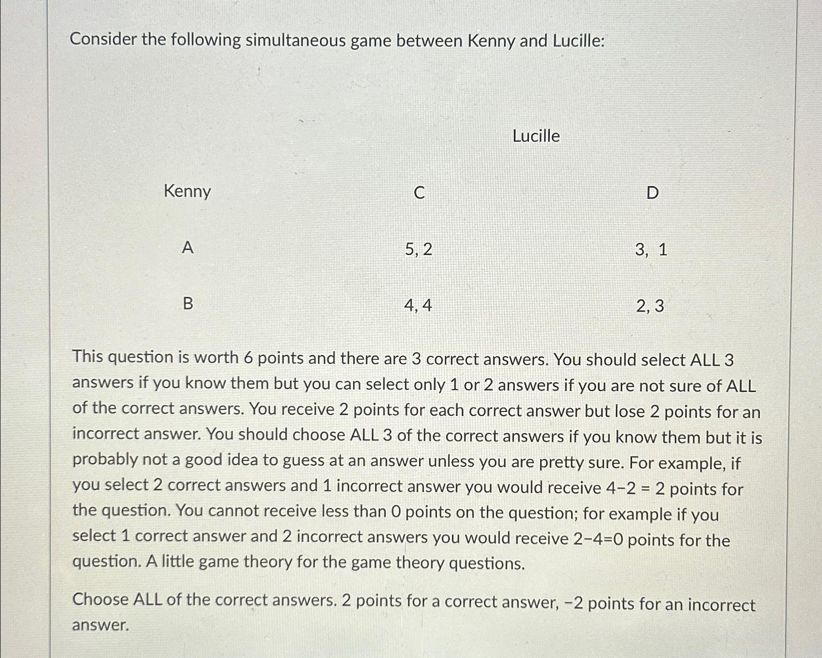 Solved Consider the following simultaneous game between | Chegg.com
