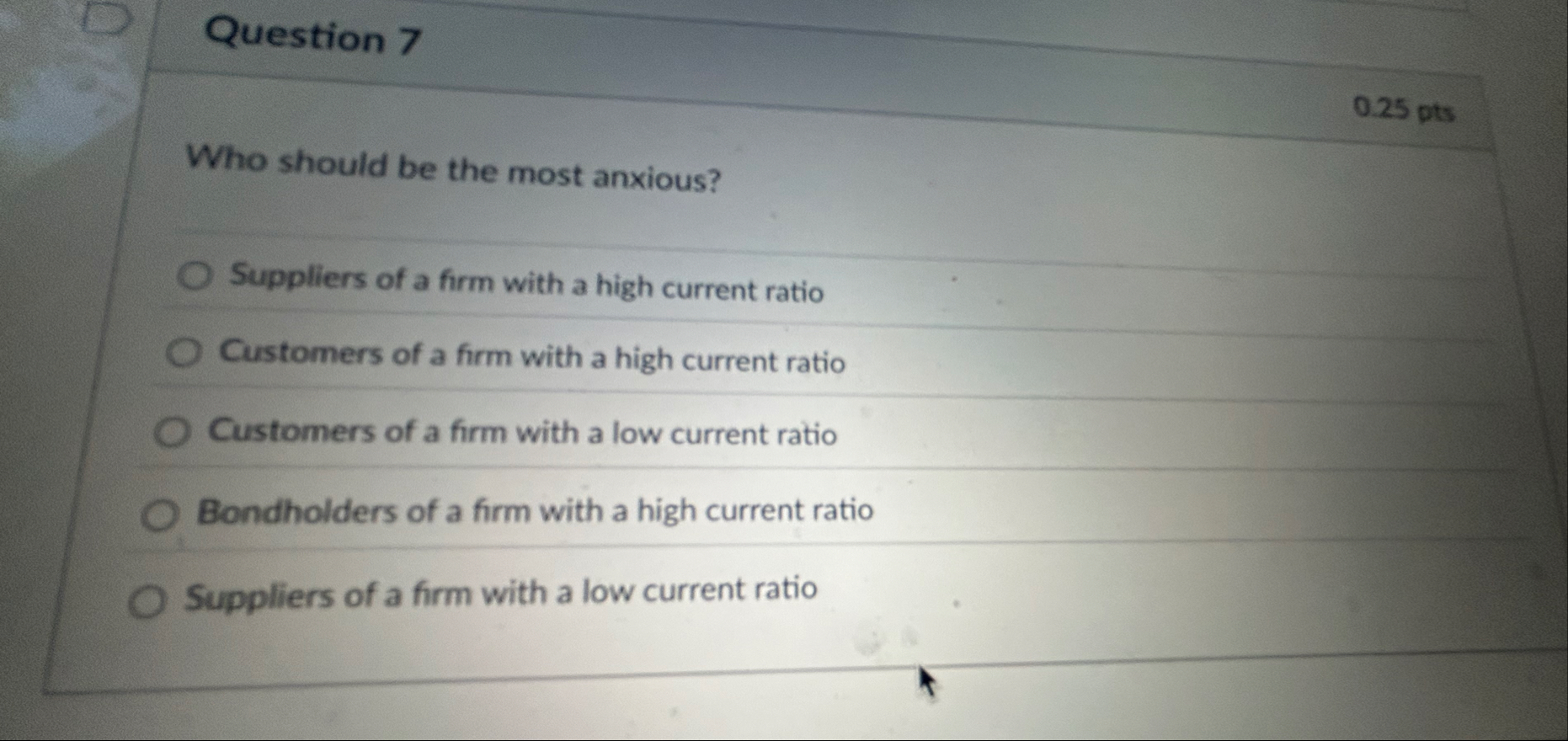 Solved Question 70.25 ﻿ptsWho should be the most | Chegg.com