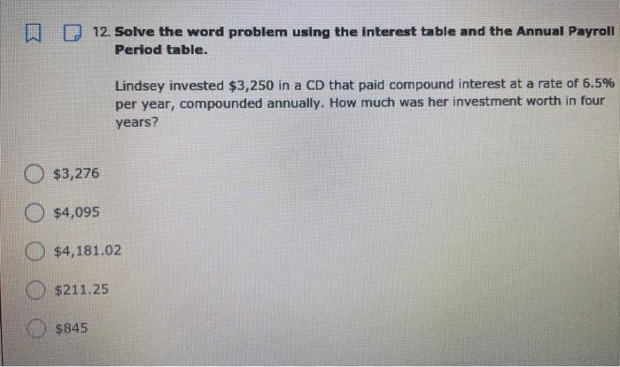 Solved Simple interest: I = prt Compound interest: 1-2 1-4 | Chegg.com