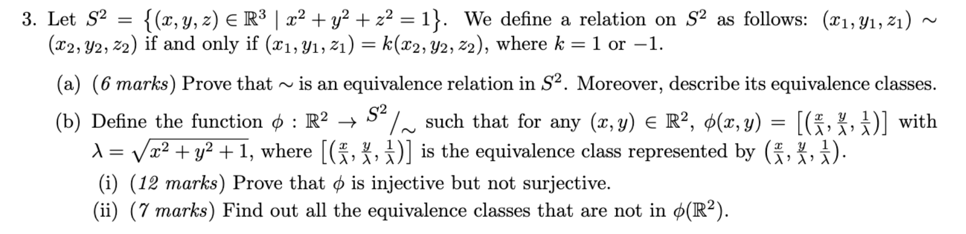 Solved !!!For (a) ﻿describe both the set of or equivalent | Chegg.com