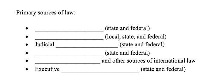 Solved Primary sources of | Chegg.com