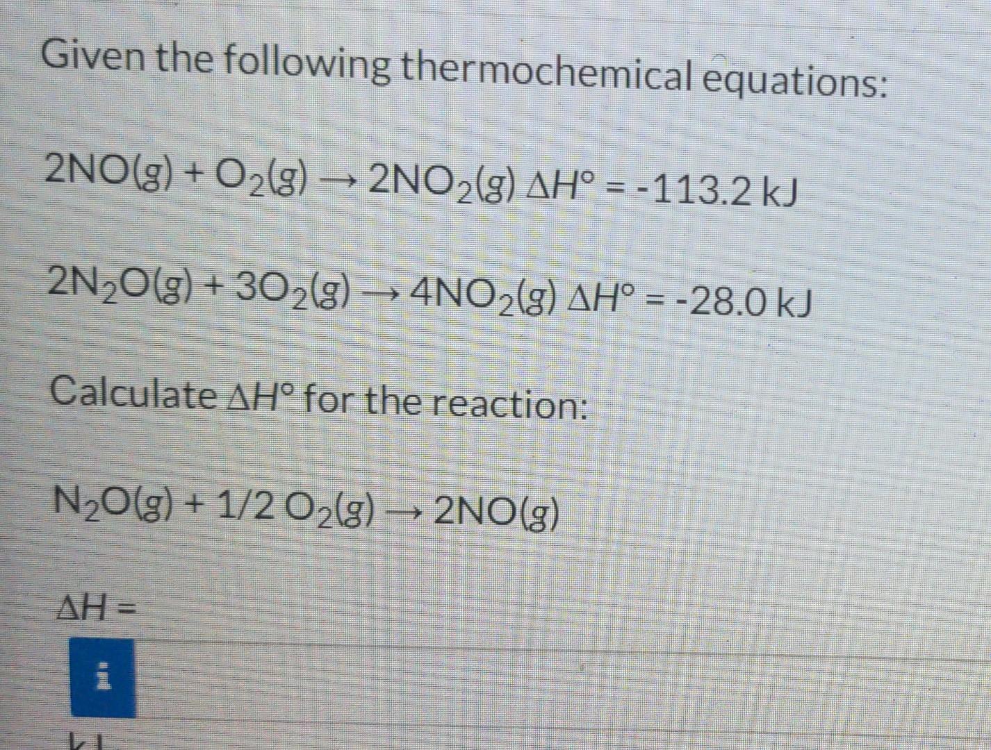 Solved Given the following thermochemical equations: | Chegg.com