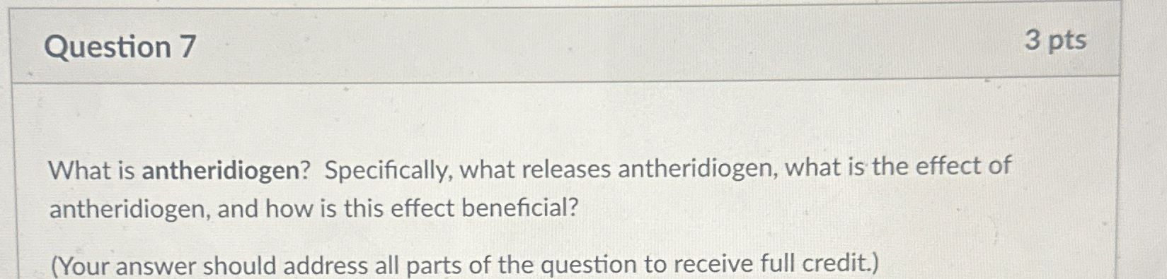 Solved Question 73 ﻿ptsWhat is antheridiogen? Specifically, | Chegg.com