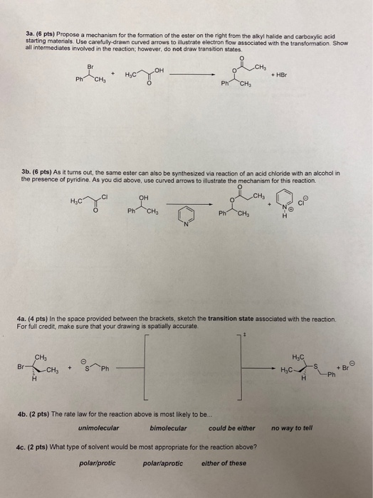Solved 3a. (6 pts) Propose a mechanism for the formation of | Chegg.com