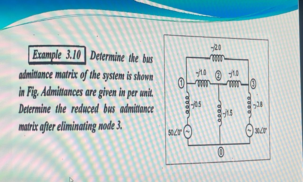 Solved Example 3.10 ﻿Determine the bus admittance matrix of | Chegg.com
