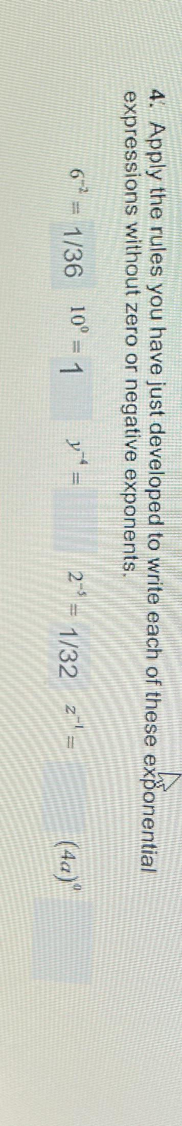 Solved Apply the rules you have just developed to write each | Chegg.com