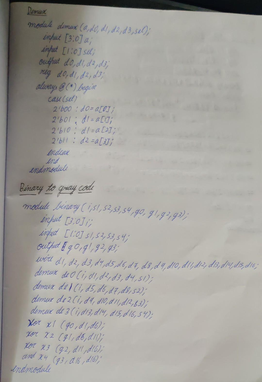 Solved Demax module dimax (a,d0,d1,d2,d3,seb); infuet | Chegg.com