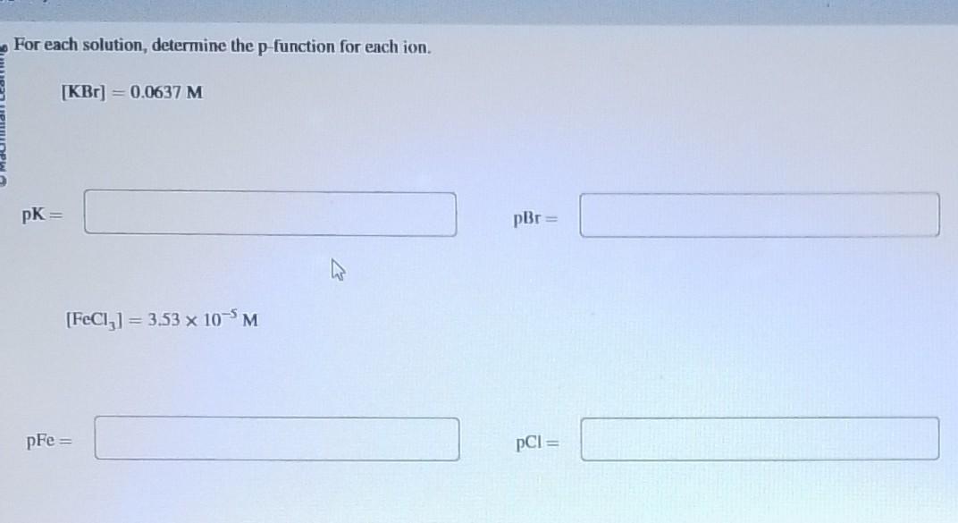 Solved For each solution, determine the p-function for ench | Chegg.com