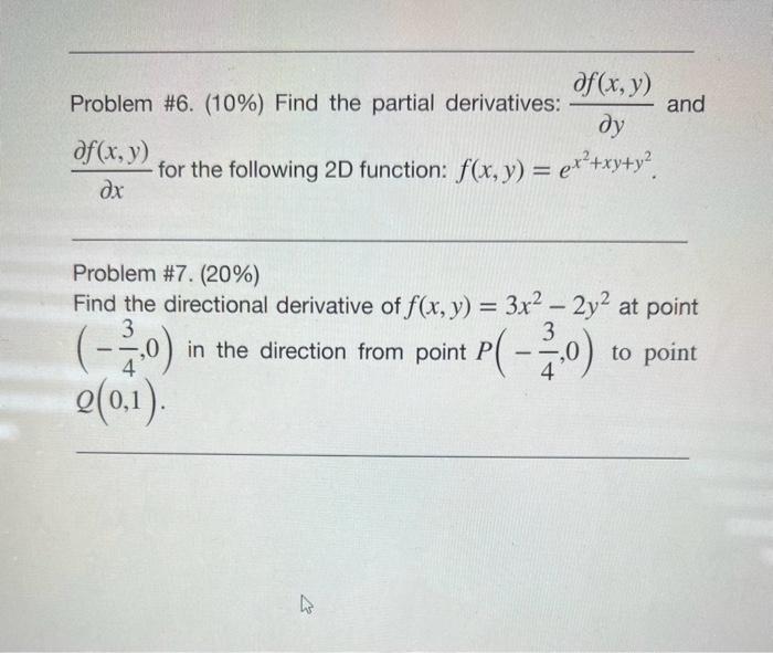 Solved Problem \#6. (10\%) Find the partial derivatives: | Chegg.com