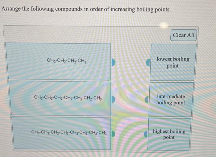 Solved Arrange the following compounds in order of | Chegg.com