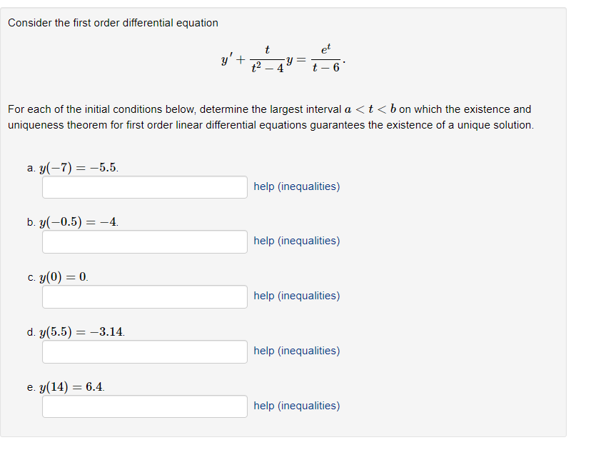 Solved Consider the first order differential equation ﻿ ﻿For | Chegg.com