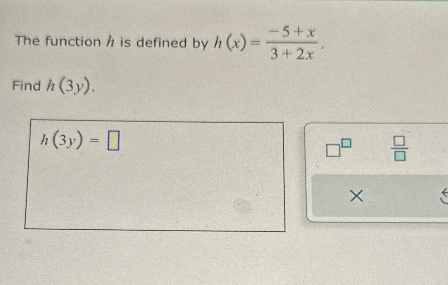 Solved The function h ﻿is defined by h(x)=-5+x3+2x.Find | Chegg.com