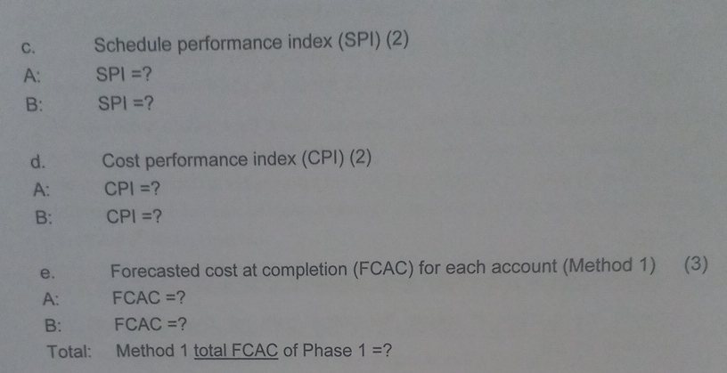 C ﻿schedule Performance Index Spi 2 A Spi B