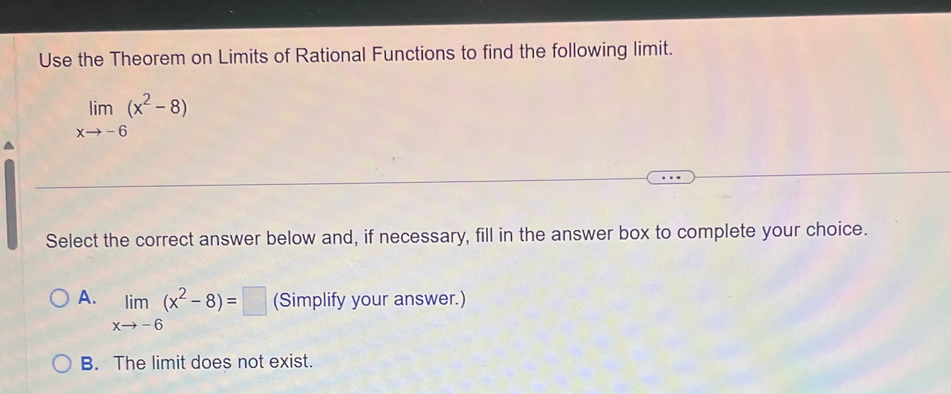 Solved Use the Theorem on Limits of Rational Functions to | Chegg.com