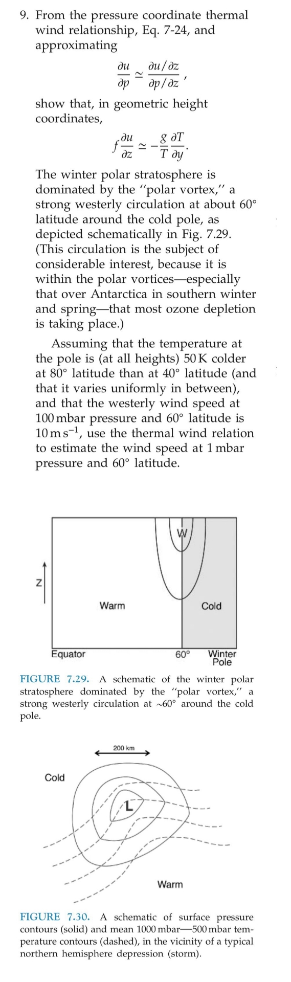 Solved From The Pressure Coordinate Thermal Wind