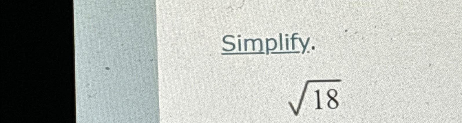 Solved Simplify.182 | Chegg.com