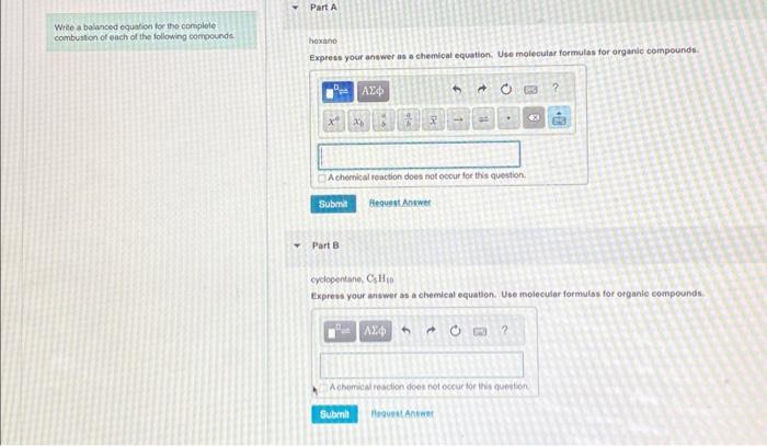 Solved Wrie a balunced equation for the complete. combustion | Chegg.com