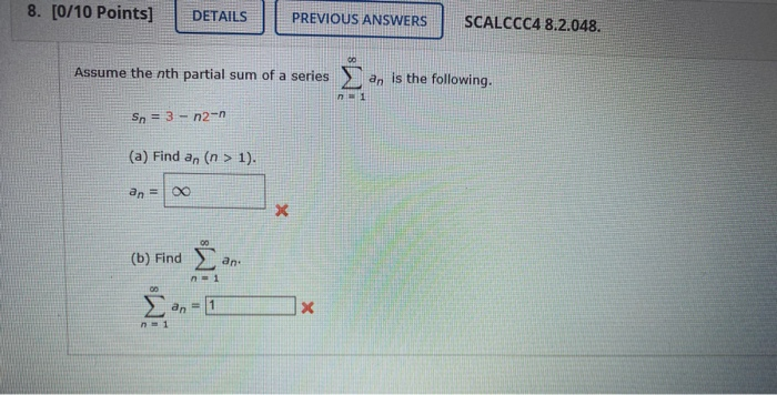 Solved Consider the following series. DO (a) Find the values | Chegg.com