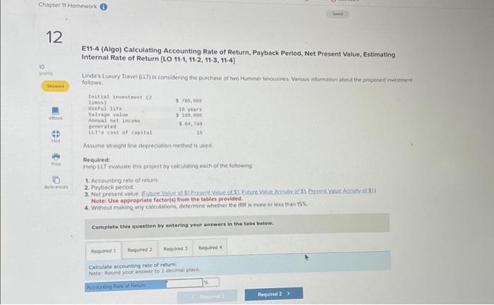 Solved Chapter 11 Homework 12 10 points Skipped eBook 101 | Chegg.com