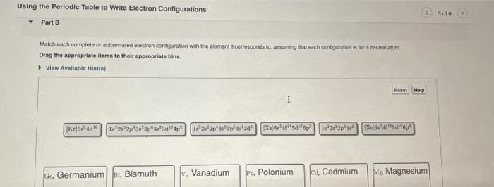 Solved Match each complete or abbreviased electron | Chegg.com