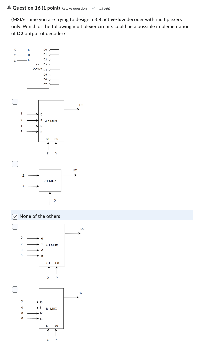 Solved A Question 16 (1 ﻿point) ﻿Retake question | Chegg.com