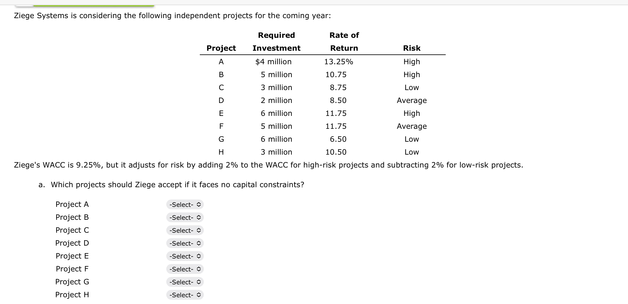 eBookZiege Systems is considering the following | Chegg.com