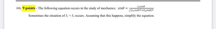 Solved H4) 9 points - The following equation occurs in the | Chegg.com