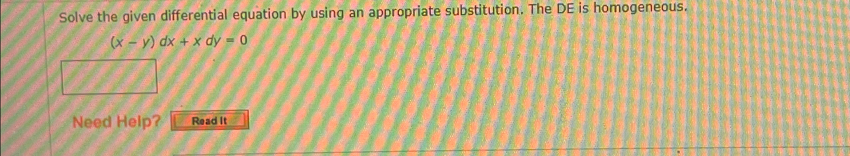 Solved Solve the given differential equation by using an | Chegg.com