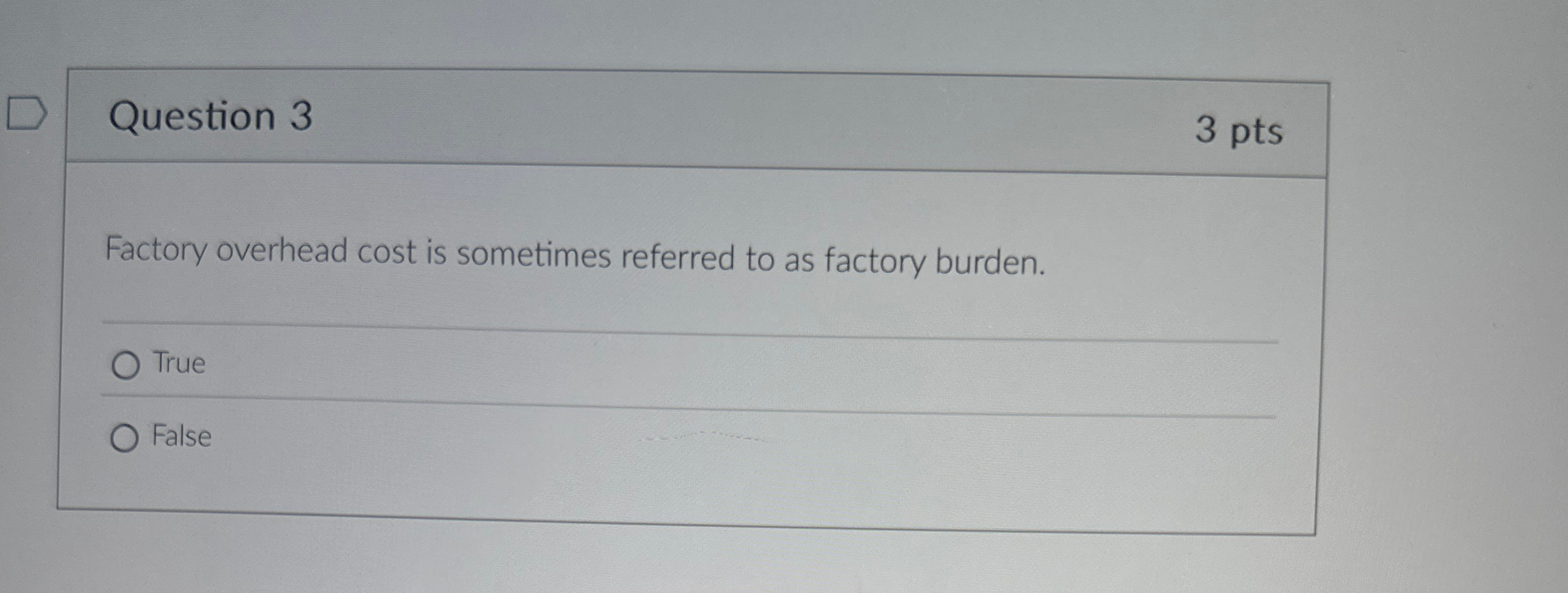 Solved Question 33 ﻿ptsFactory overhead cost is sometimes | Chegg.com