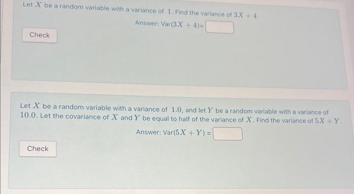 Solved Let X be a random variable with a variance of 1 . | Chegg.com