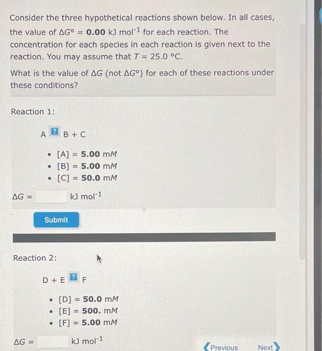 Solved Consider the three hypothetical reactions shown | Chegg.com