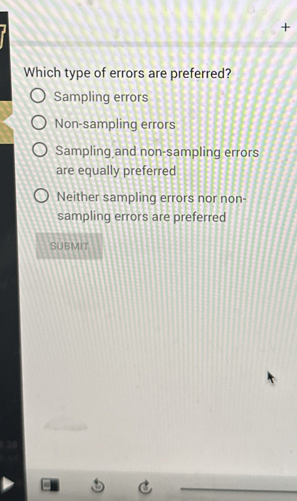 Solved Which type of errors are preferred?Sampling | Chegg.com