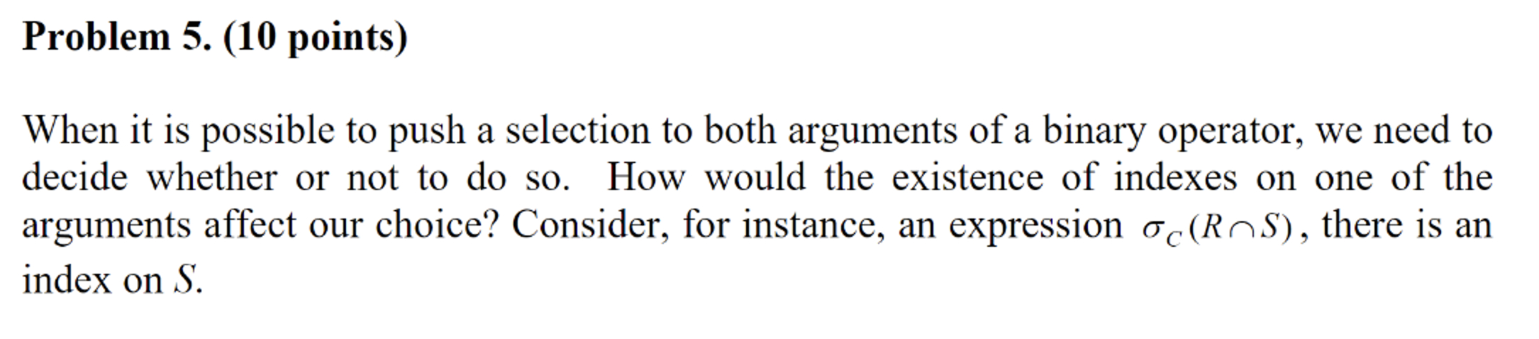 Solved Problem 5. (10 ﻿points)When it is possible to push a | Chegg.com