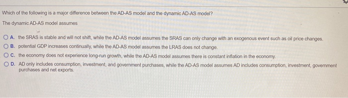 Solved Which of the following is a major difference between | Chegg.com