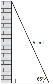 Solved 33 As shown in the diagram below, a ladder 5 feet | Chegg.com