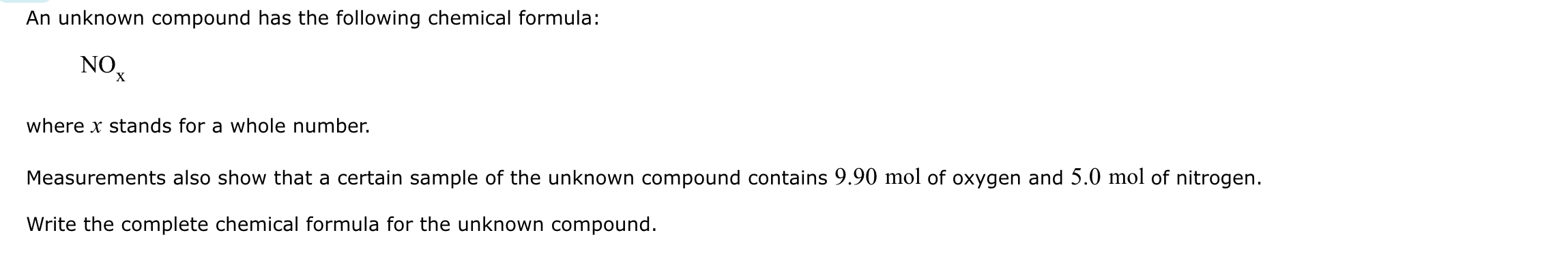 Solved An unknown compound has the following chemical | Chegg.com