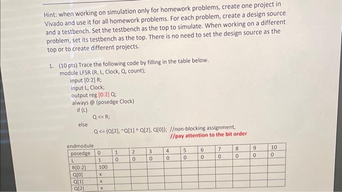 Solved Hint: when working on simulation only for homework | Chegg.com