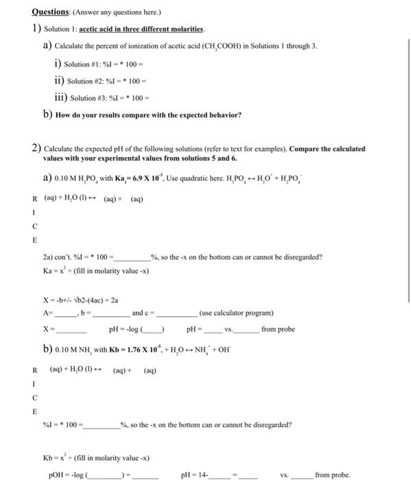 Questions: (Answer any questions here.) 1) Solution | Chegg.com