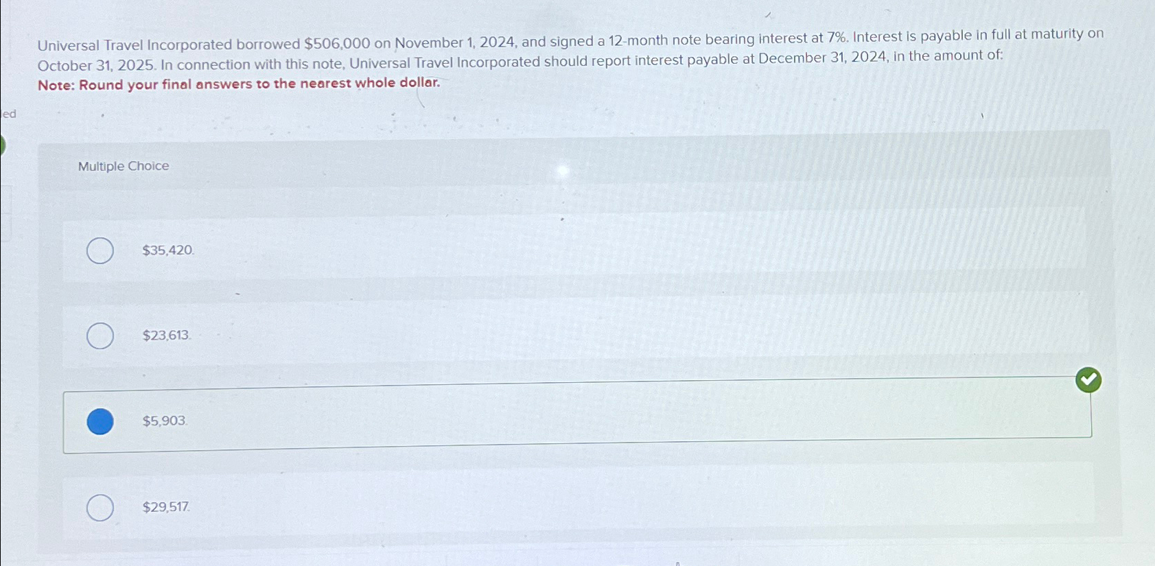 Solved Universal Travel Incorporated borrowed $506,000 ﻿on | Chegg.com