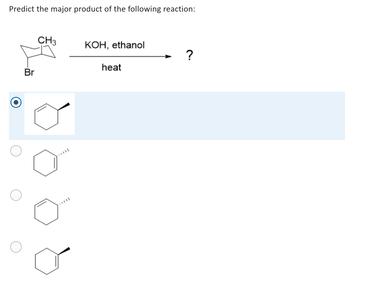 Solved Predict the major product of the following reaction: | Chegg.com